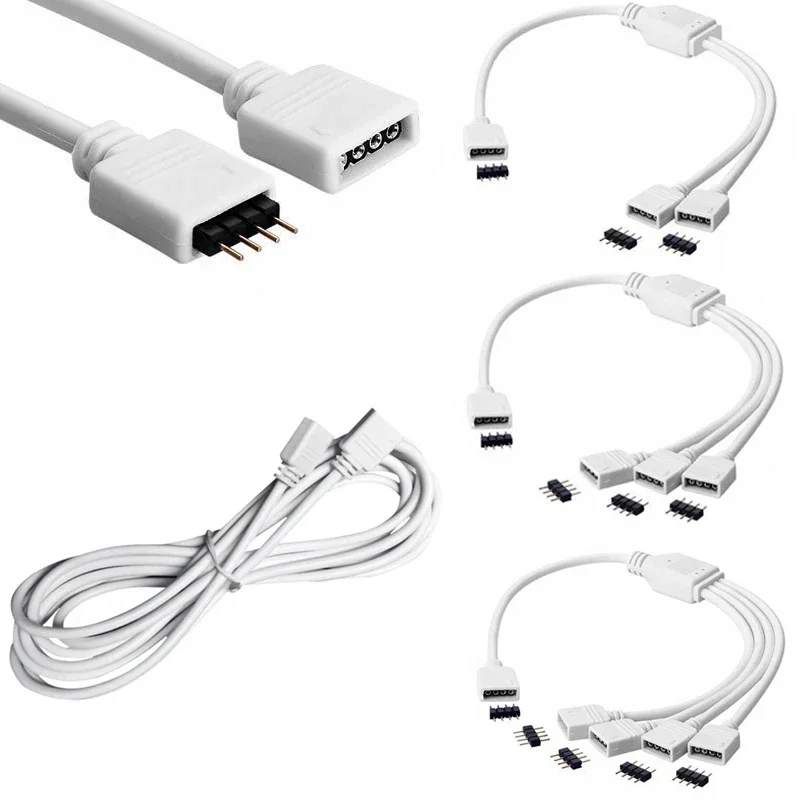 Led-grow-Wire-4Pin-5Pin-Interface-1m-2m-3m-5m-Female-Conector-Light ...