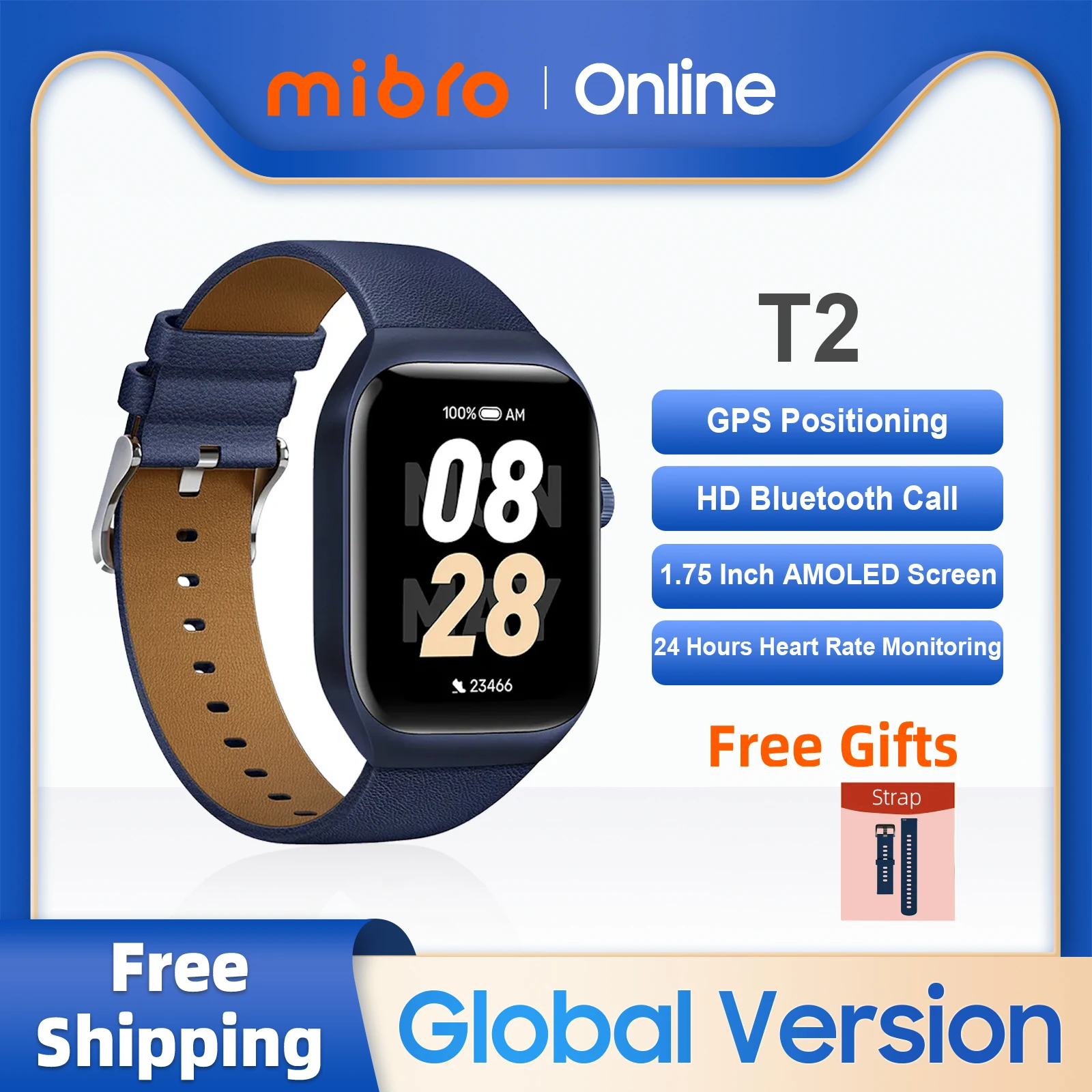 Mibro-T2-Smartwatch-GPS-Positioning-1-75Inch-AMOLED-HD-Screen-AOD-2ATM ...