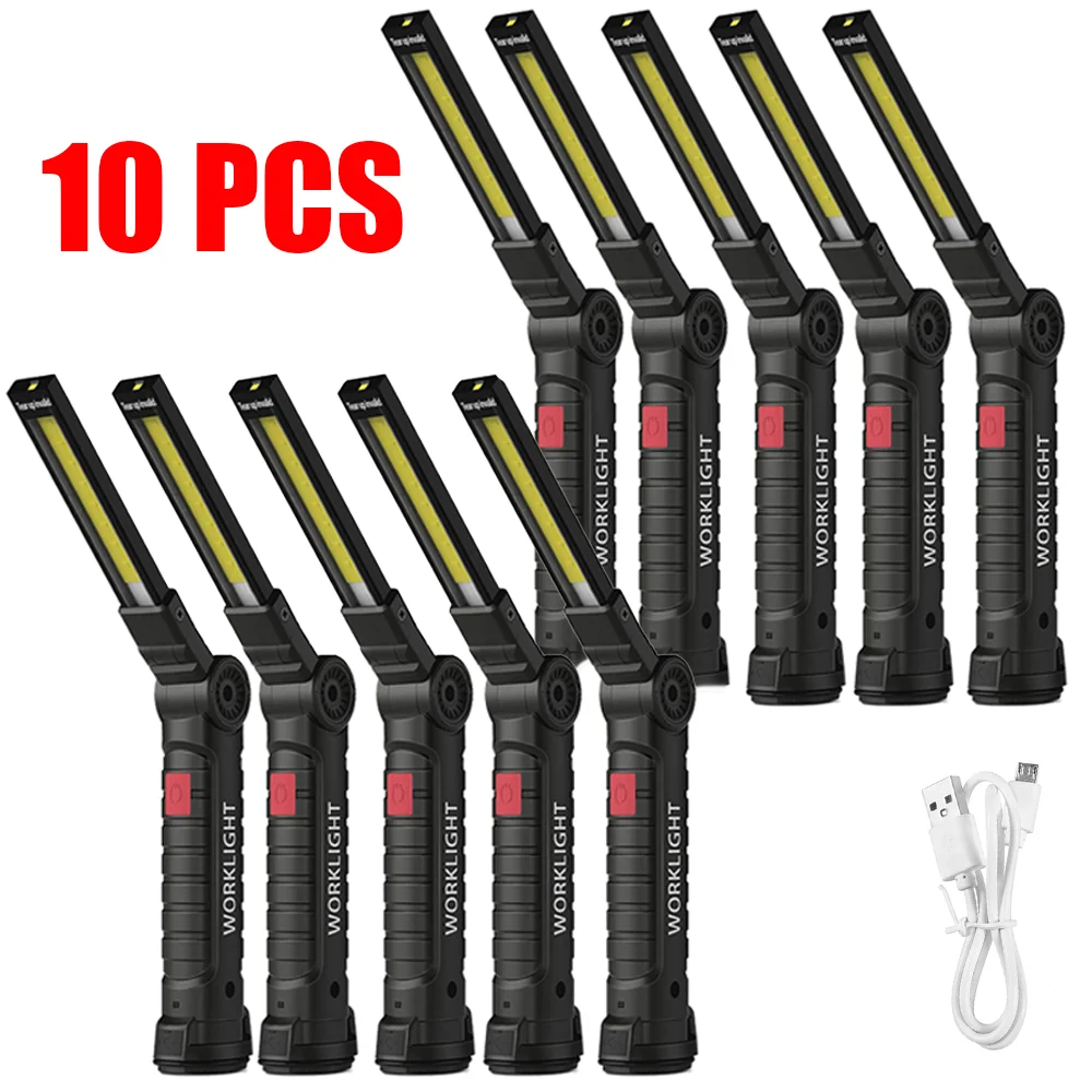 5Pcs-10Pcs-LED-Work-Flashlight-Inspection-Lamp-Magnetic-Base-Torch ...