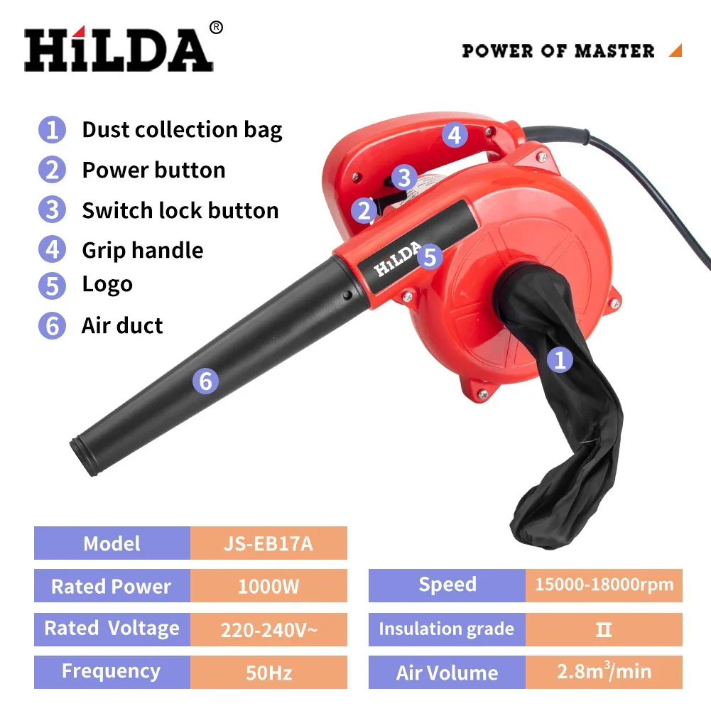 Turbo-Blower-1000W-Electric-Air-Blower-18000RPM-Dust-Blowing-Gun ...