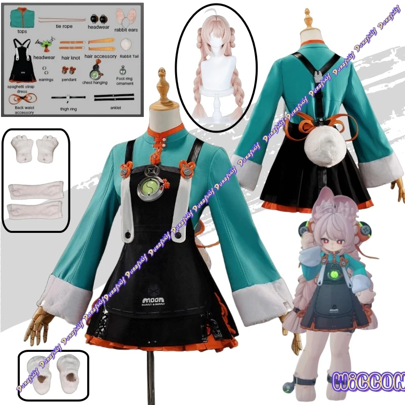 Zenless Zone Zero Zhao Cosplay Wig Uniform Costume Clothing Halloween ...