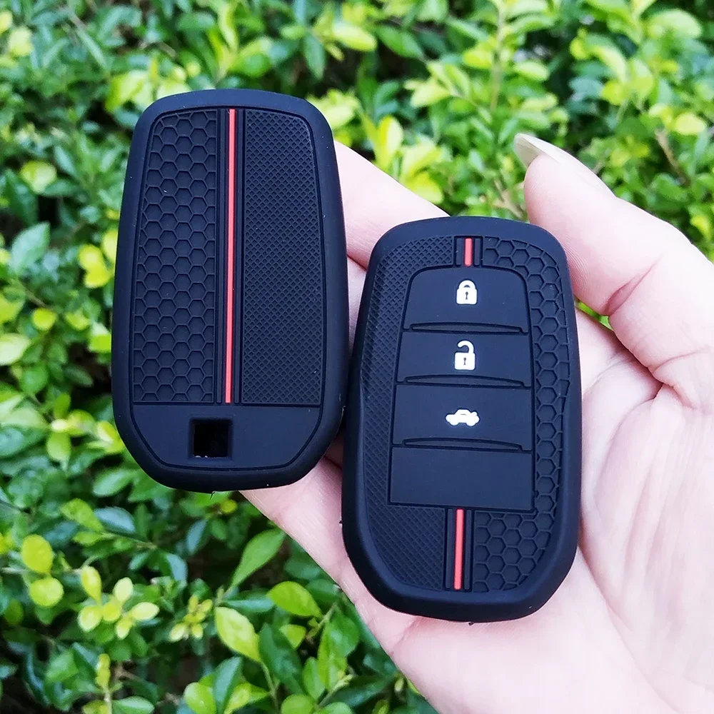 Silicone Car Key Case Cover for Toyota Land Cruiser 200 300 Prado Crown ...