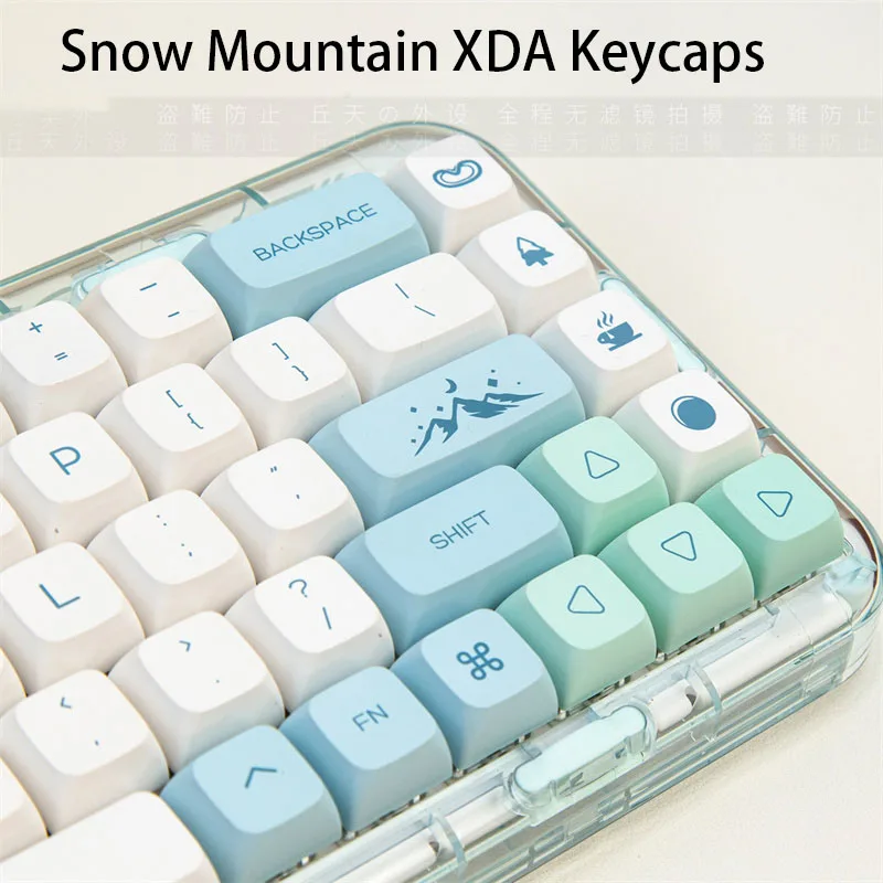 Snow Mountain XDA Profile Gamer PBT Keycaps Mechanical Keyboard 133 Key ...