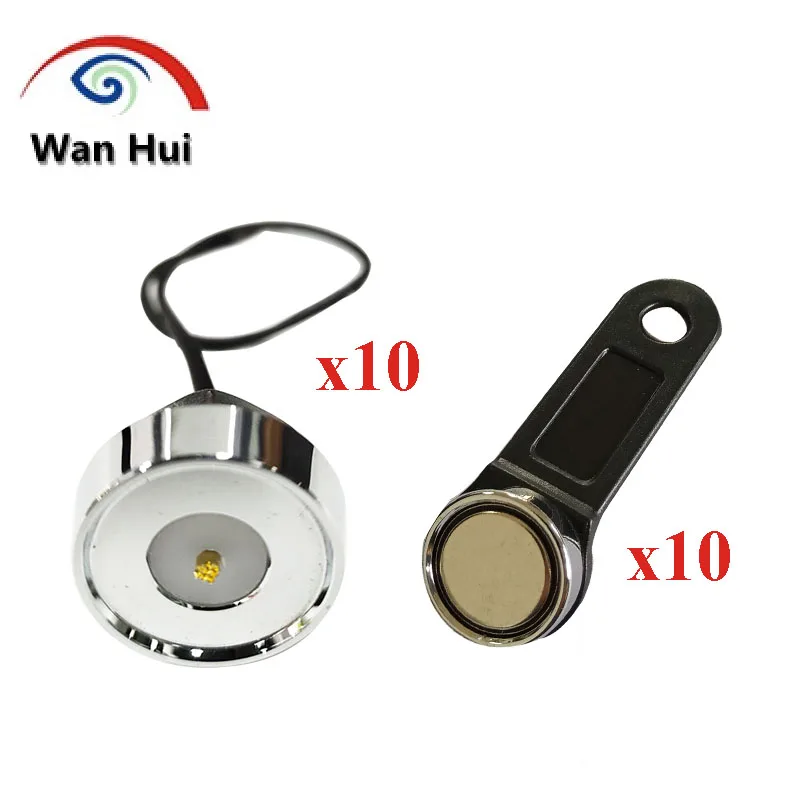10Pcs DS9092 Magnetic iButton Reader Touch Memory Card Sensor IB Reader Writer for DALLAS 19 ...