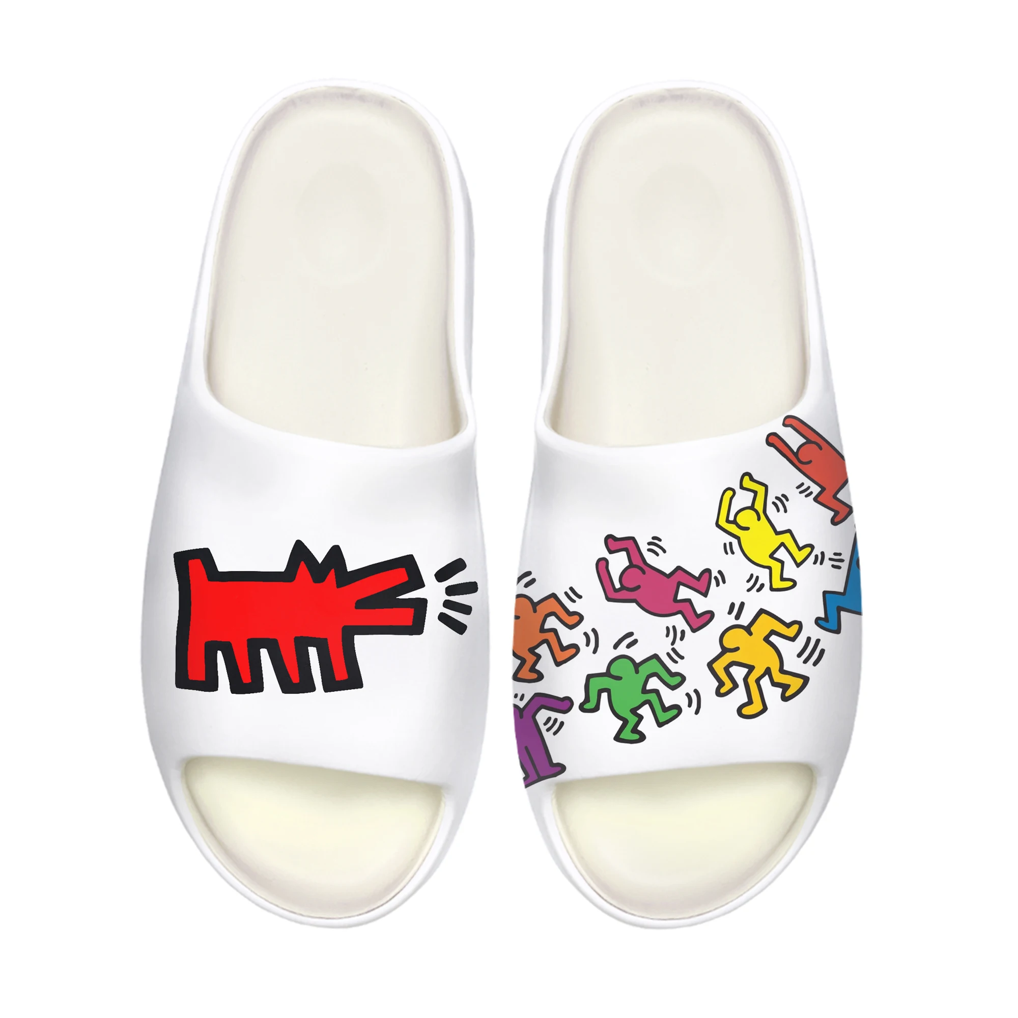 Keith-Cartoon-Graffiti-Custom-Soft-Sole-Sllipers-Mens-Womens-Teenager ...