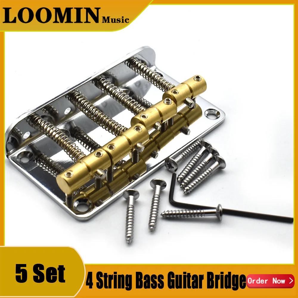 5-SET-4-String-Bass-Bridge-Brass-Saddle-String-Space-20mm-Bass-Fixed ...