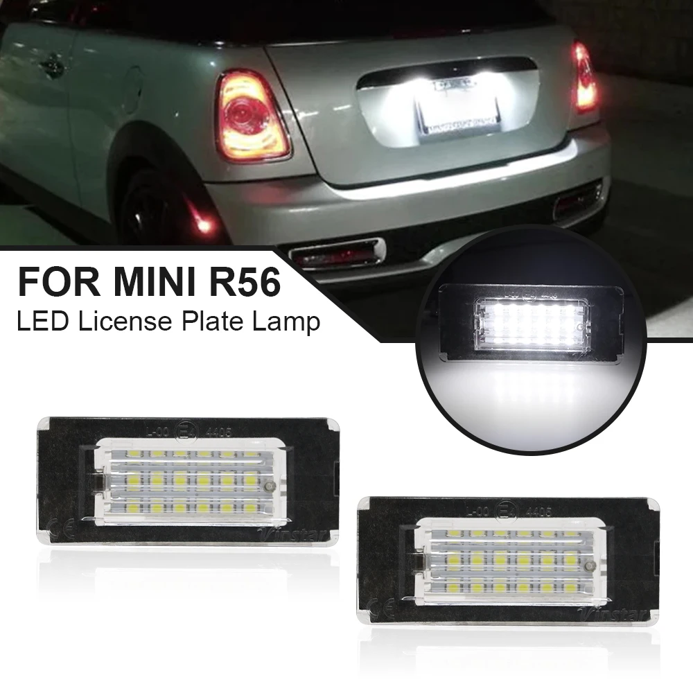 2PCS-White-Car-LED-License-Plate-Light-Lamp-For-Mini-Cooper-R56-R57-R58 ...