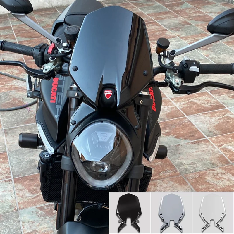 for Ducati Monster 937 Windscreen Windshield Wind Deflector Fairing ...