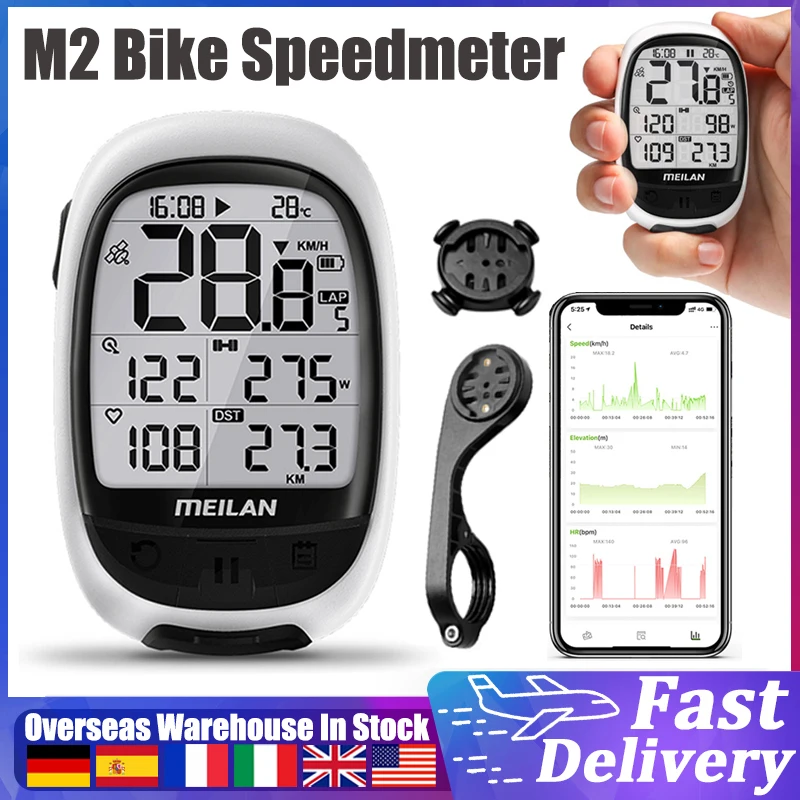 M2 Smart Bike Speedometer Global Position System Bike Computer BT ...