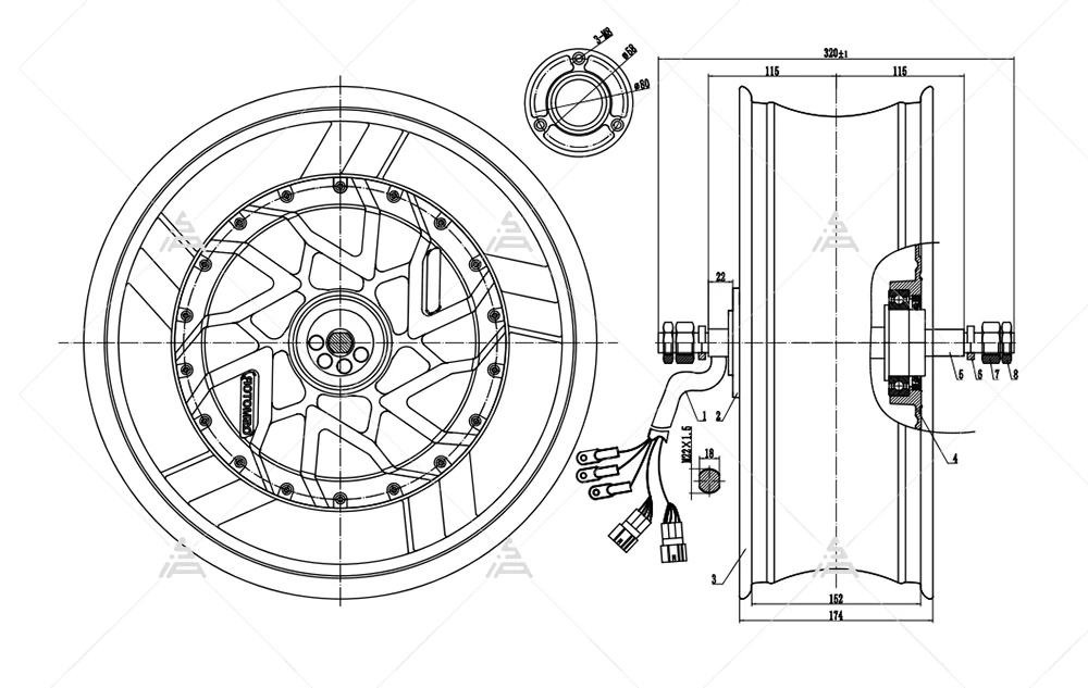 QS273 70H Brushless Hub Motor Kit with Fardriver Controller