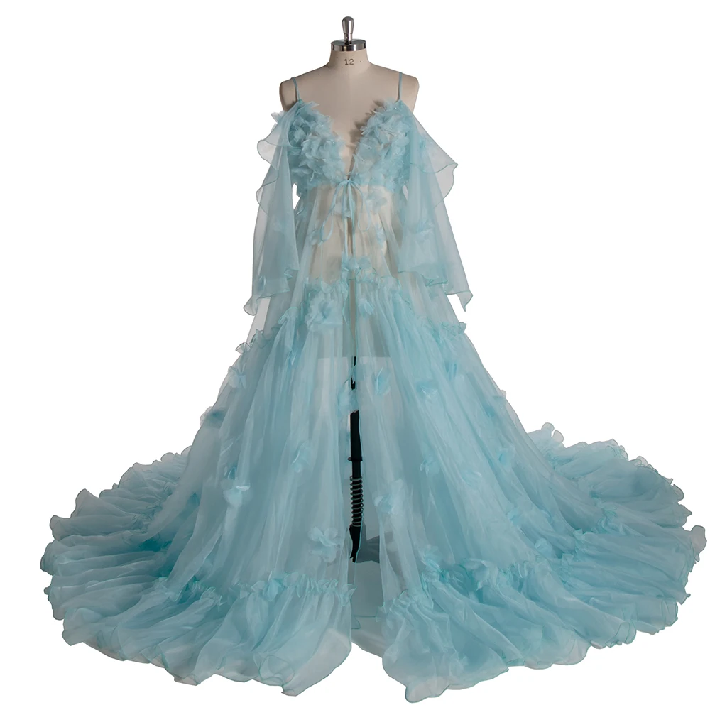 YEWEN-YW5503-vestido-de-maternidad-azul-para-sesi-n-de-fotos-vestido-de ...