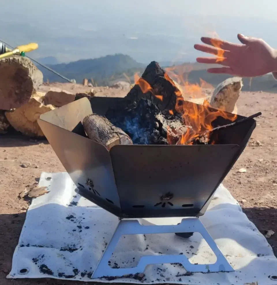 Camping-Brazier-Folding-Bonfire-Stove-Portable-Firewood-Burner-Campfire ...