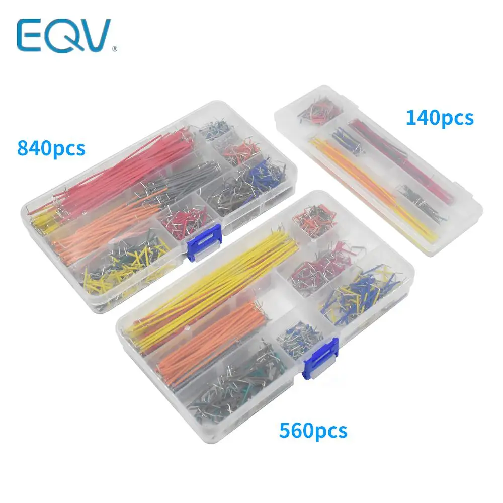 140Pcs 560Pcs 840Pcs Preformed Breadboard Jumper Wire Kit 14 Lengths ...