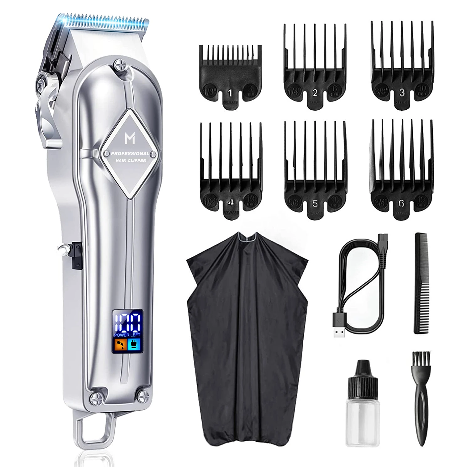Limural Electric Hair Clippers for Men Professional Cordless Barber ...