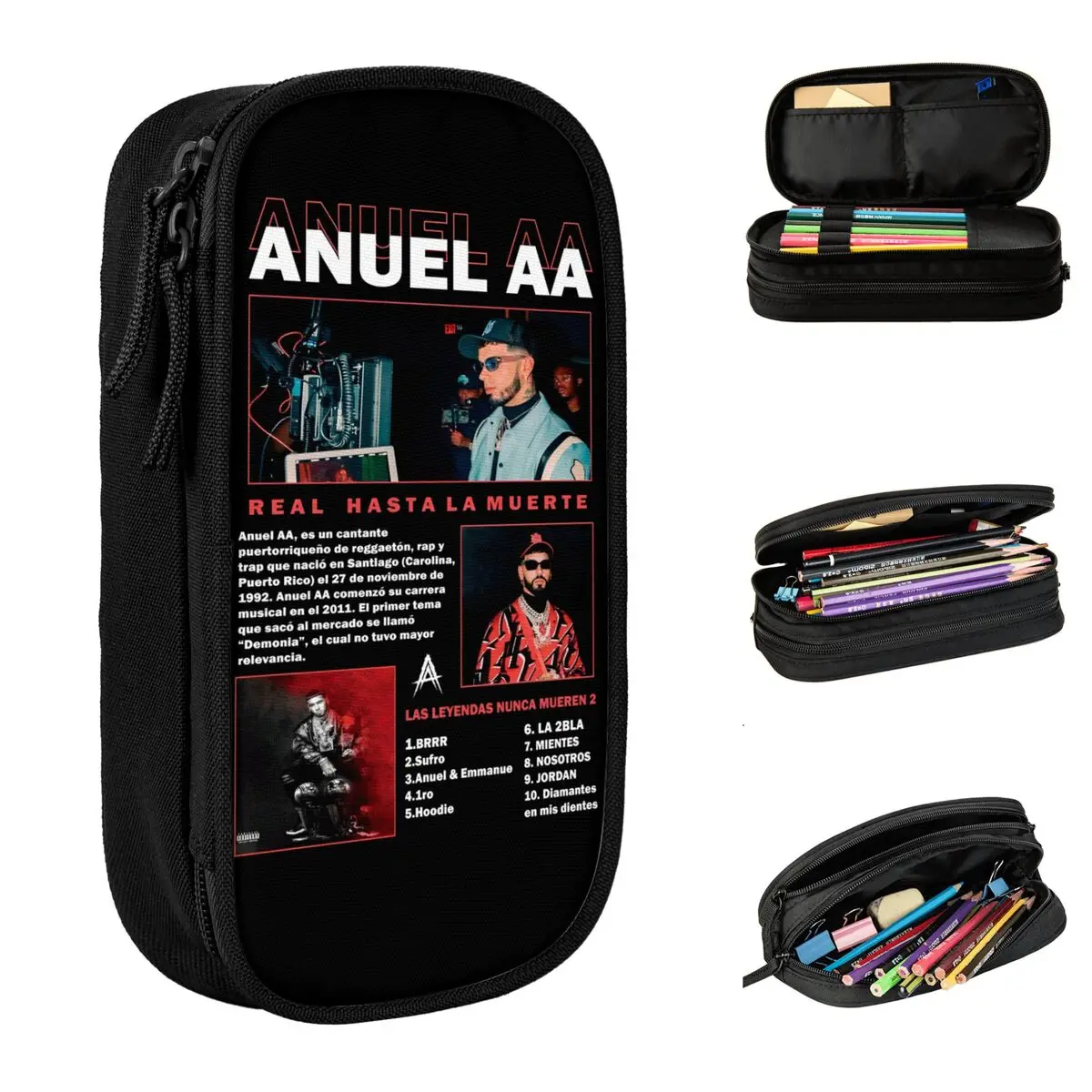Anuel-AA-Rapper-Music-Rap-Pencil-Case-Double-Layer-Large-capacity ...
