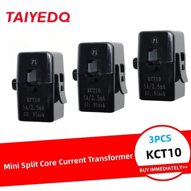 3PCS KCT10 Mini Split Core Current Transformer 10mm 5A/5mA 5A/2.5mA 10A ...