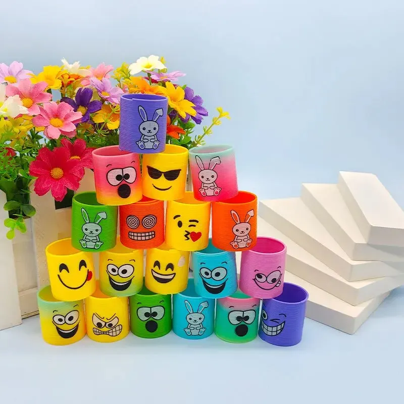 12pcs Rainbow Circle Funny Magic Toys Children Educational Coil ...