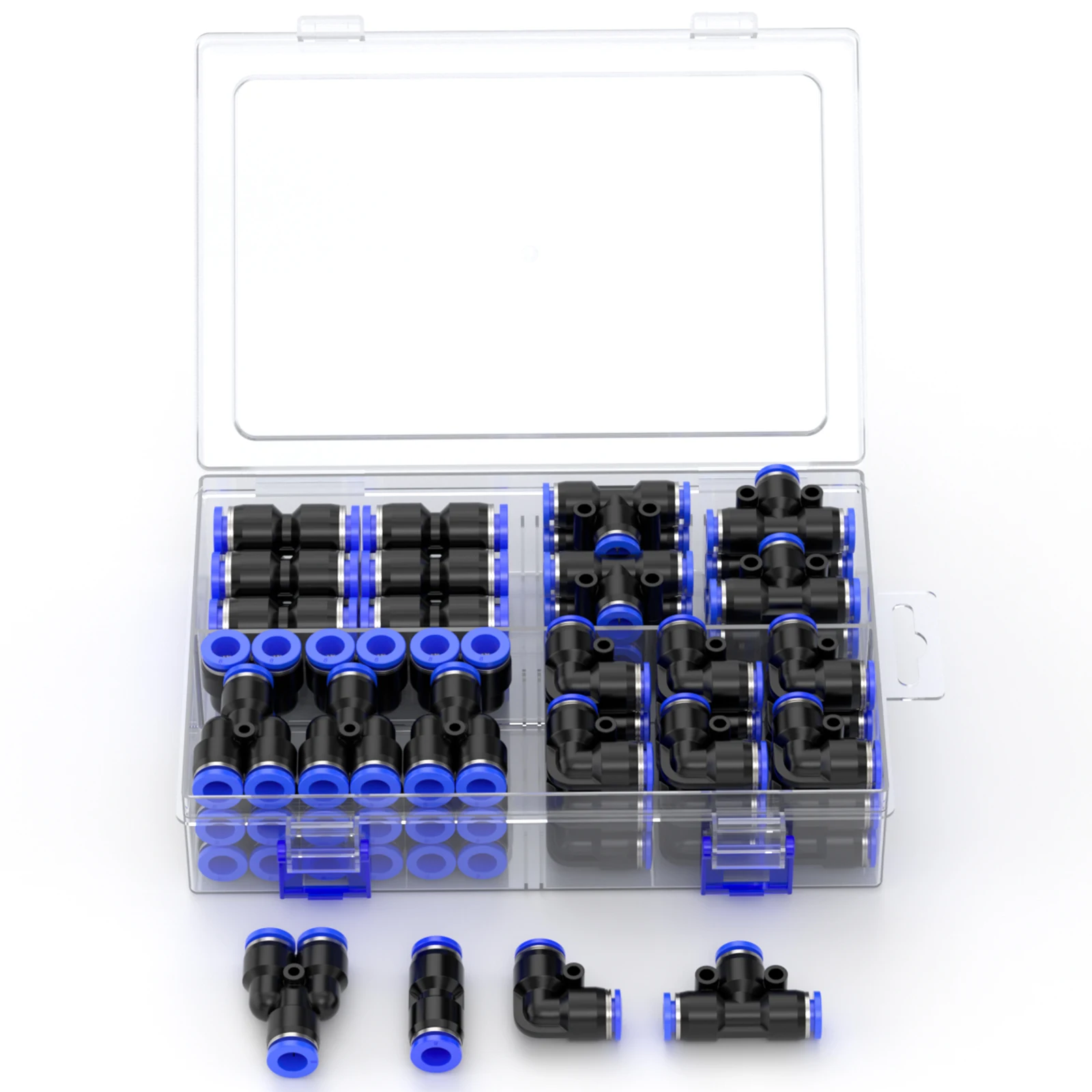 PU PE PV PY 24 pieces/box 4/6/8/10/12mm pneumatic hose connector kit ...