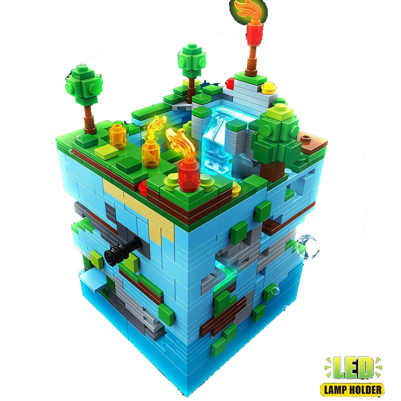 My-Building-Blocks-Kit-LED-World-Bricks-Casa-del-mundo-ensamblaje ...