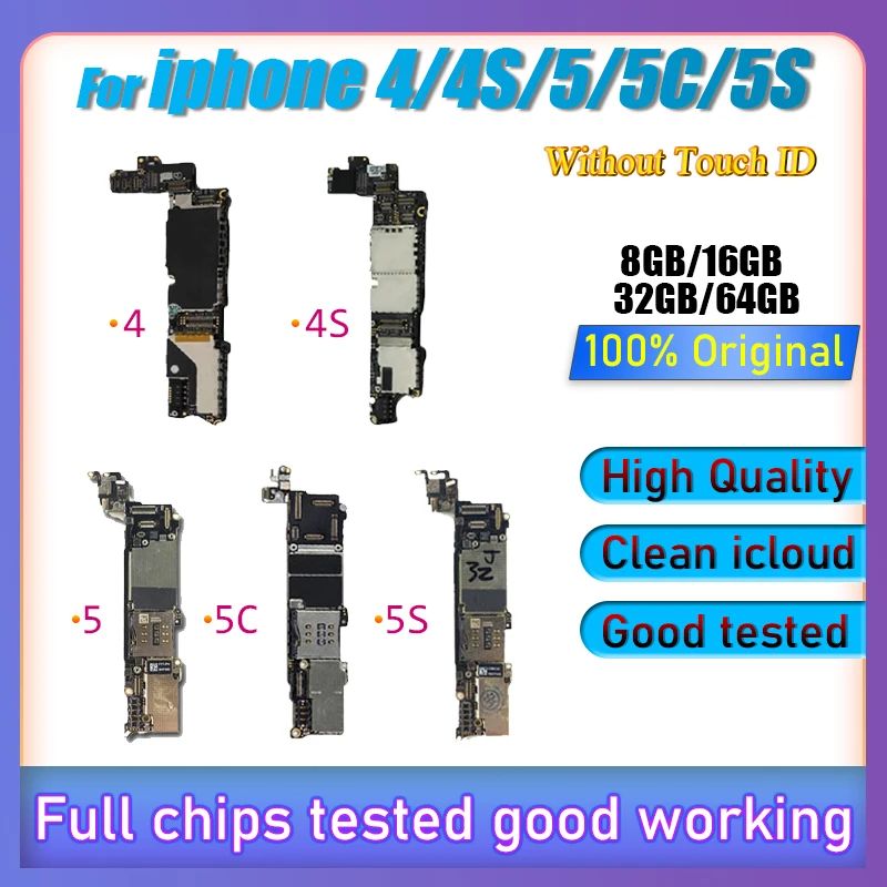 100% Original Unlock Free Icloud Motherboard For Iphone5 No Touch Id ...