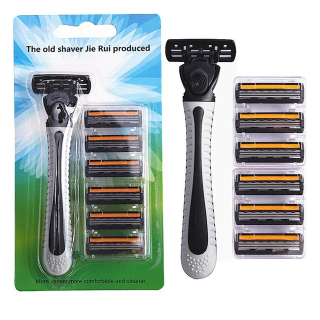 Shaver Men Razor Three Layer Stainless Blade Shaver Reusable Hair ...
