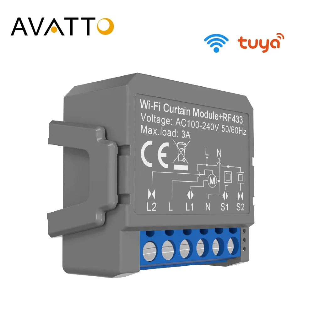 AVATTO-Tuya-WiFi-Curtain-Module-RF433-Remote-Control-Switch-Module-For ...