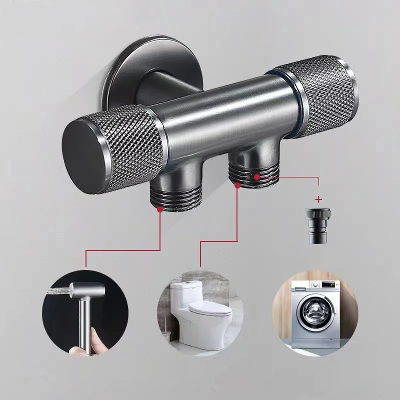 G1-2-Three-way-Triangle-Valve-One-Into-Two-Out-Double-Water-Angle-Valve ...