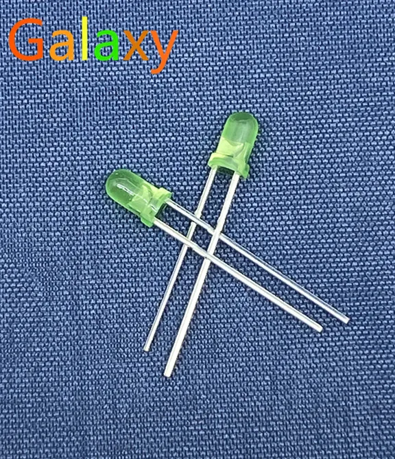 100pcs-3mm-LED-Light-Emitting-Diode-Kit-Diffused-Green-Color-Bulb-Lamp ...