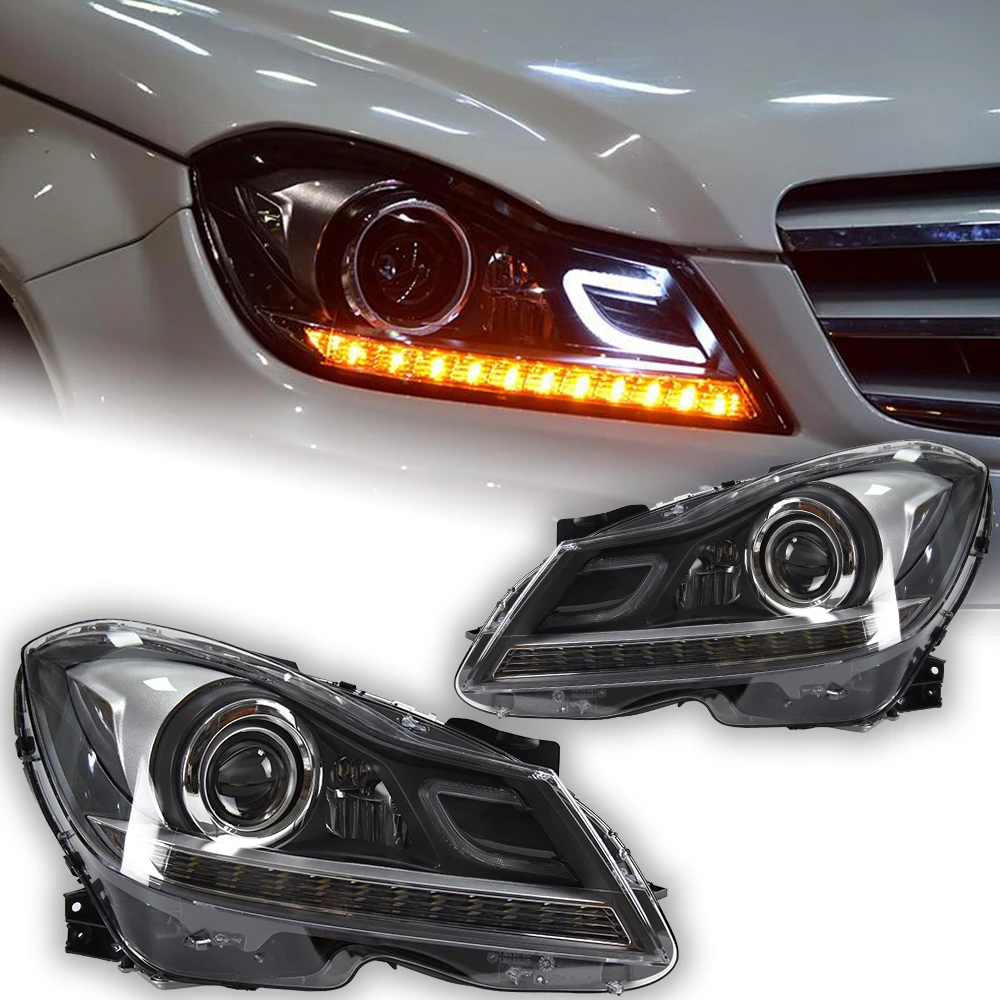 AKD Car Lights for Benz W204 LED Headlight 2011 2013 C200 C260 DRL ...