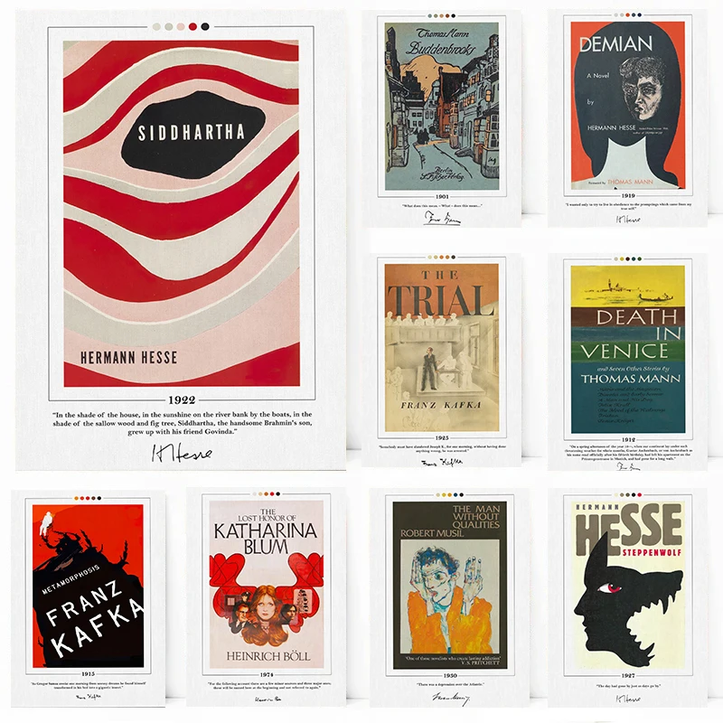 German Literature Book Cover Poster Book Cover Exhibition Prints Canvas ...