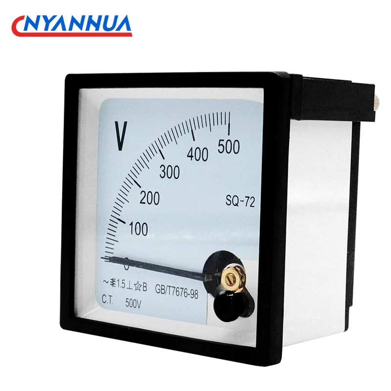 SQ-72-Analog-Panel-Voltage-Meter-Mechanical-Pointer-AC-Voltmeter-Gauge-250V-300V-450V-500V ...