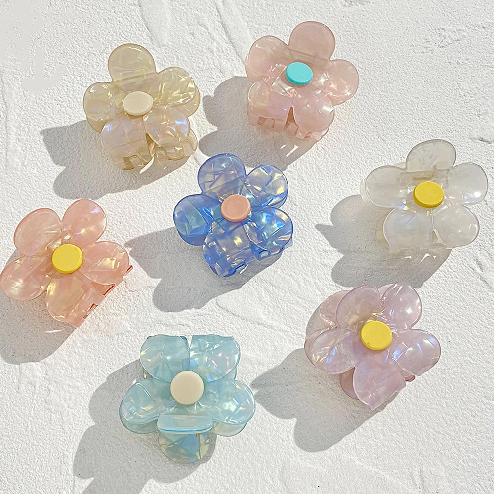 Women Flower Hair Claw Clip | Floral Hair Claws Women | Flower Shape ...