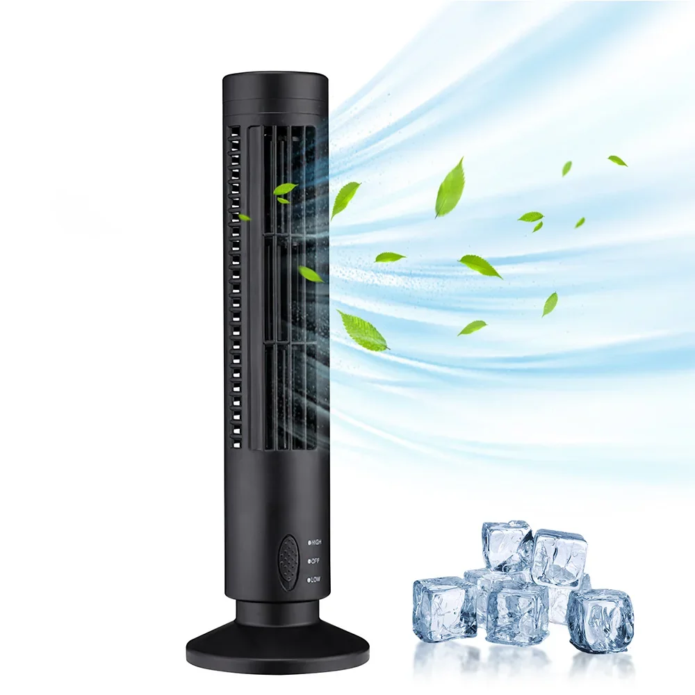 Electric-Bladeless-Tower-Cooling-Fan-Portable-Air-Conditioner-Desktop ...