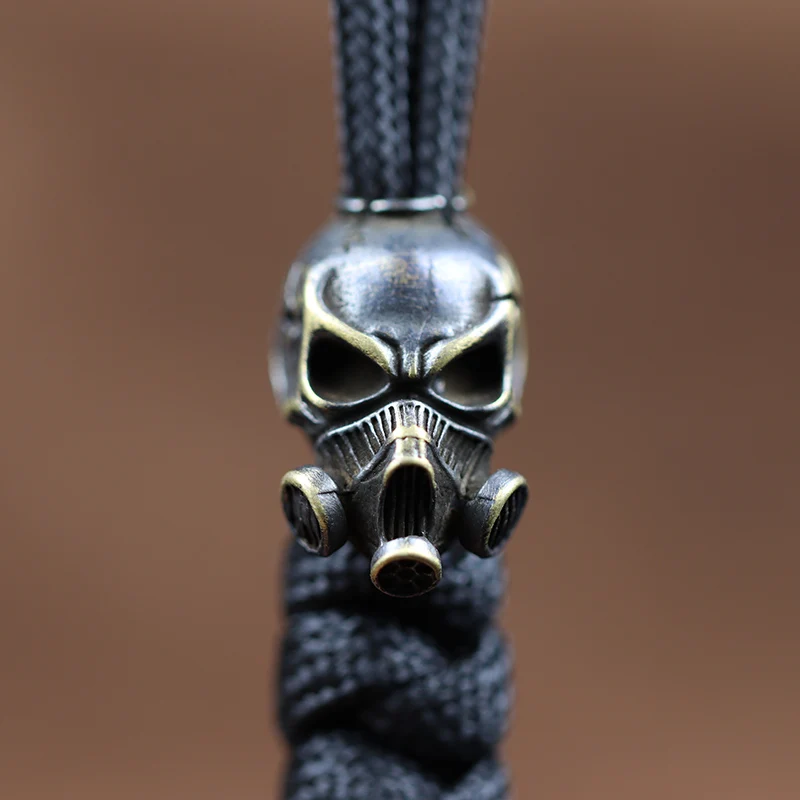 Biochemical-Skull-Head-Brass-Knife-Beads-Vintage-Punk-Gas-Mask-Skeleton ...