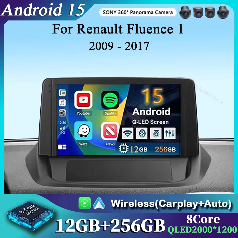 Android 15 para Renault Fluence 1 2009 - 2017 Monitor Multimedia ...