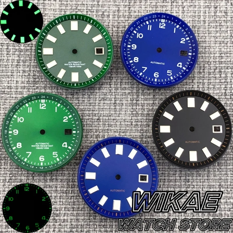 33.5mm Green Black Blue Big Size cWatch Dial for NH35 Movement ...