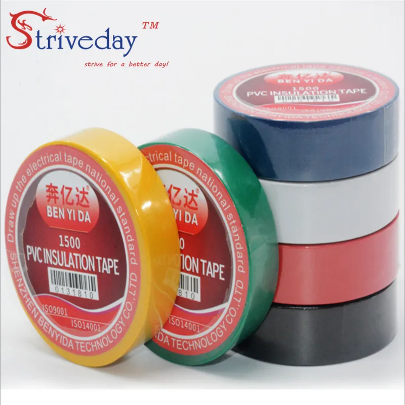 6PCS-6-Colors-20m-pcs-Electrical-Tape-Insulation-Adhesive-Tapes-High ...