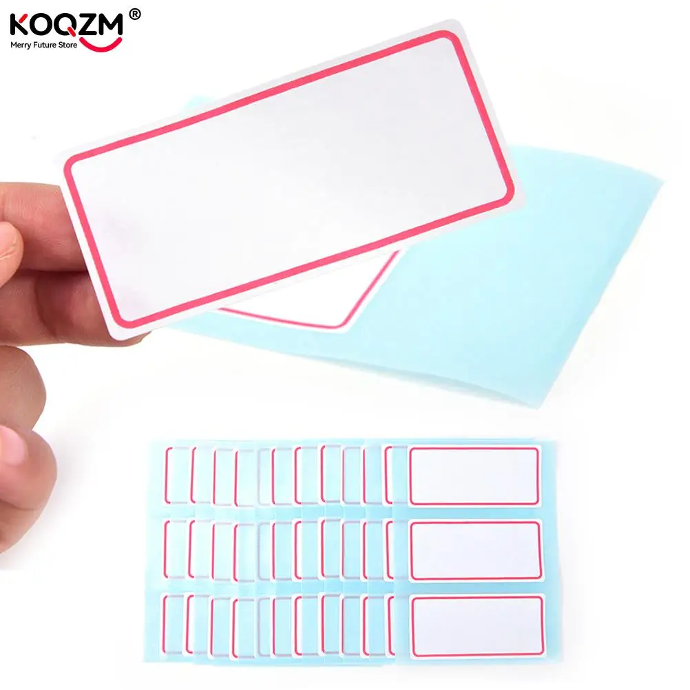12 Sheets Blank Stickers 34*73mm Self Adhesive Label Blank Note Label ...