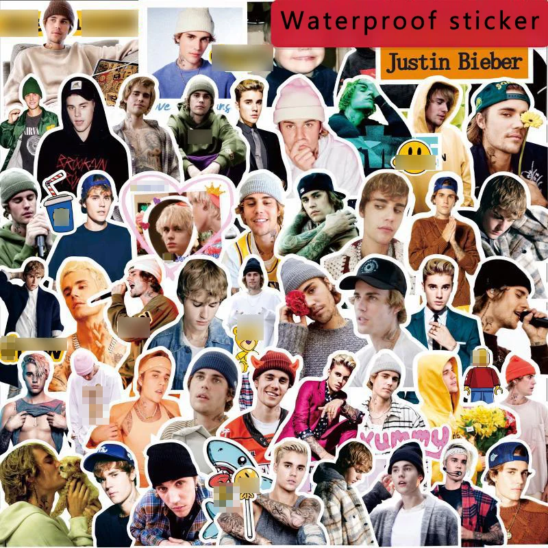 Justin-Bieber-Cartoon-Sticker-Refrigerator-Study-Suitcase-Waterproof ...