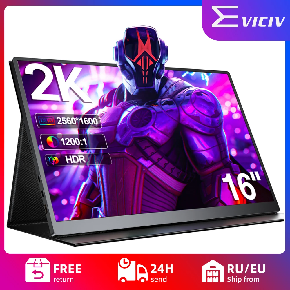 EVICIV-2-5K-120Hz-Portable-16-2560x1600-IPS-Gaming-Laptop-Monitor-Dual ...