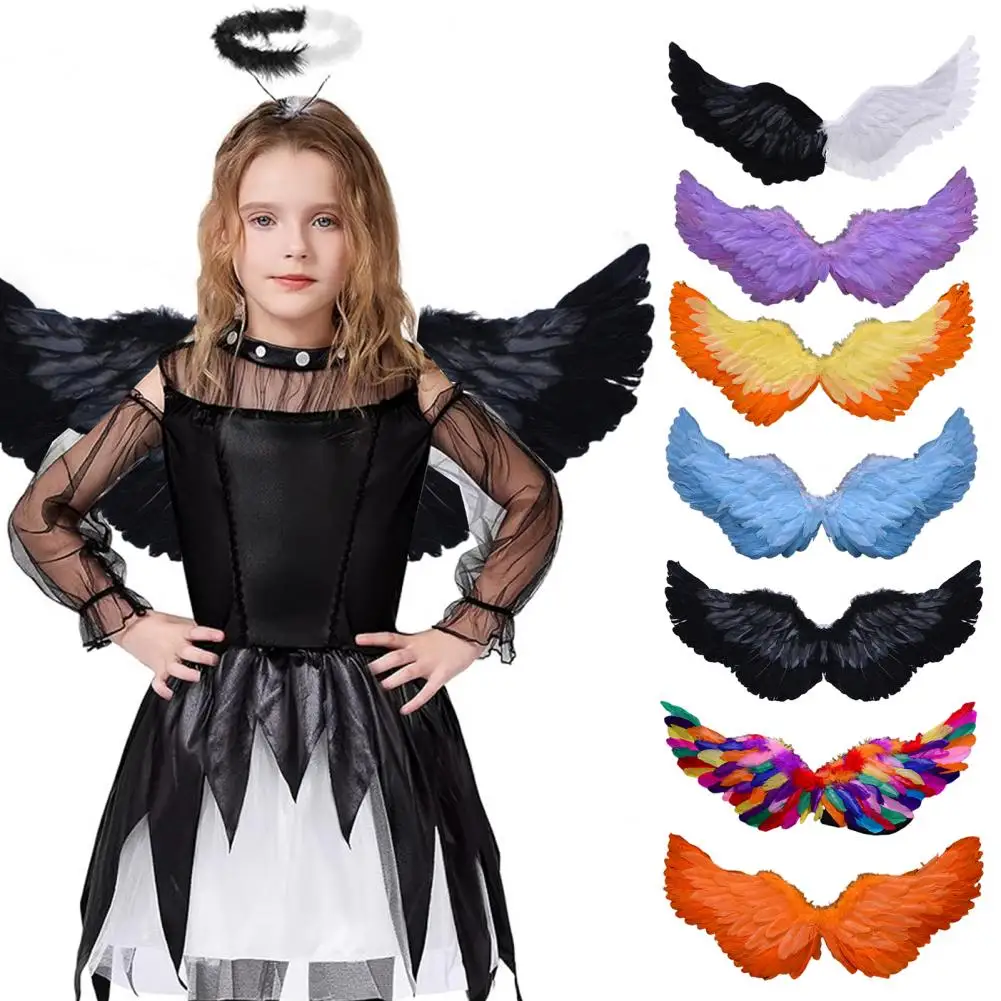 Kids-Angel-Wings-Girls-Princess-Costume-Adjustable-Feather-Fairy-Wings ...