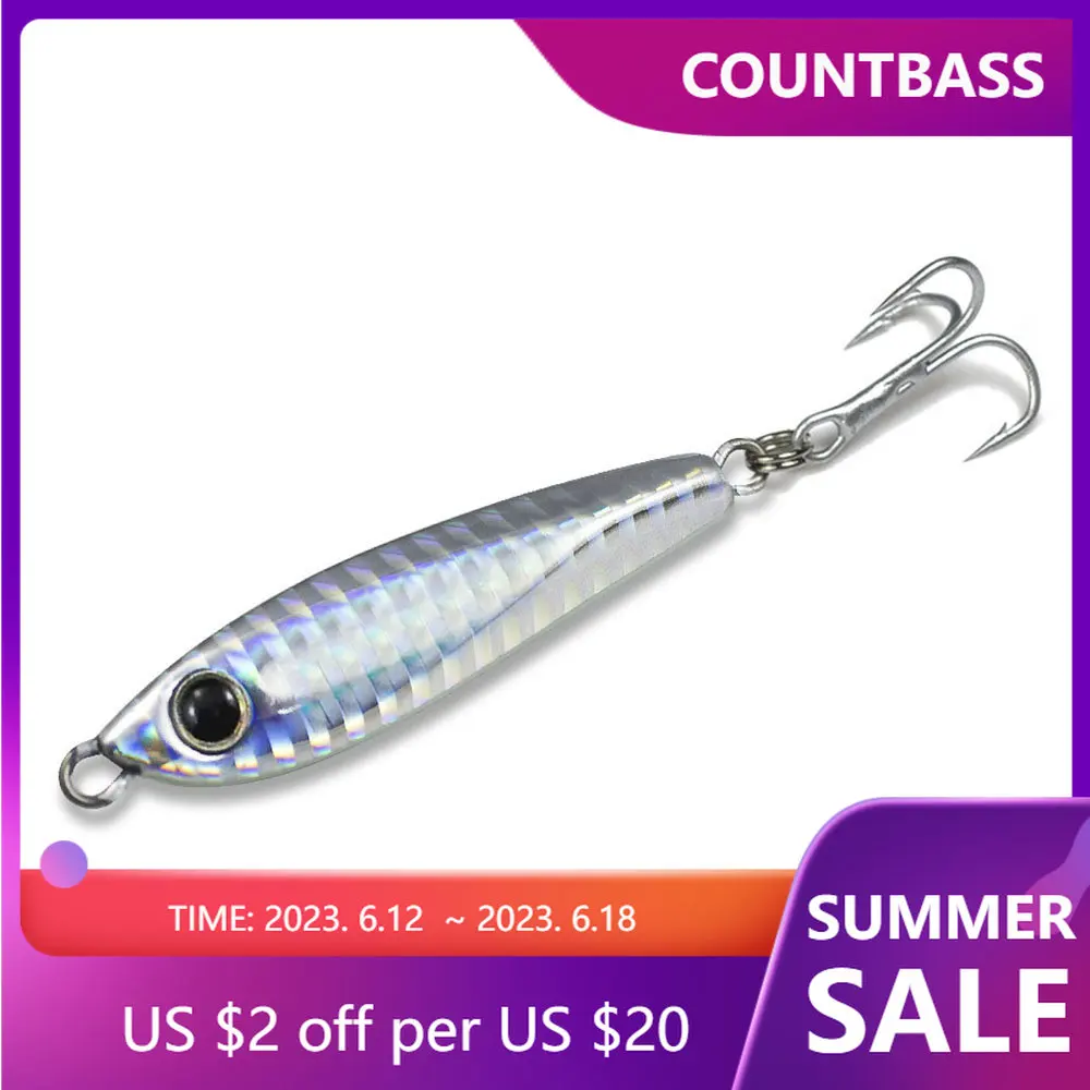 18g 0.63oz Countbass Jigging Lures, Micro Metal Fishing Jigs Sea Bass ...