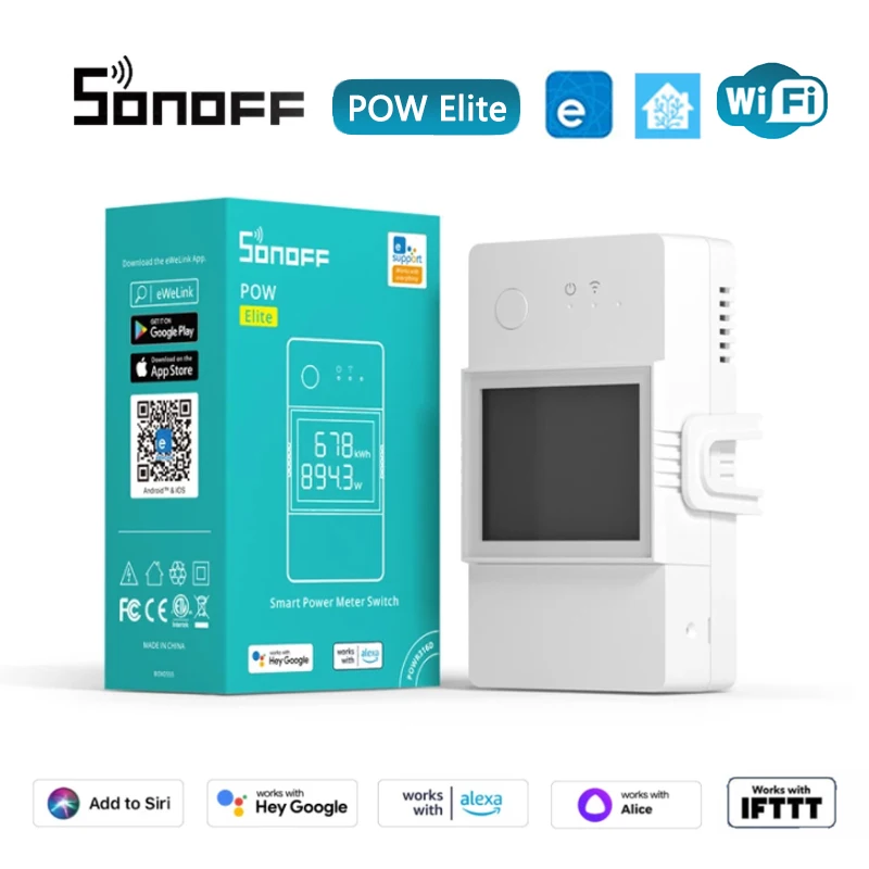 Sonoff pow elite power meter switch wifi proteção contra sobrecarga ...