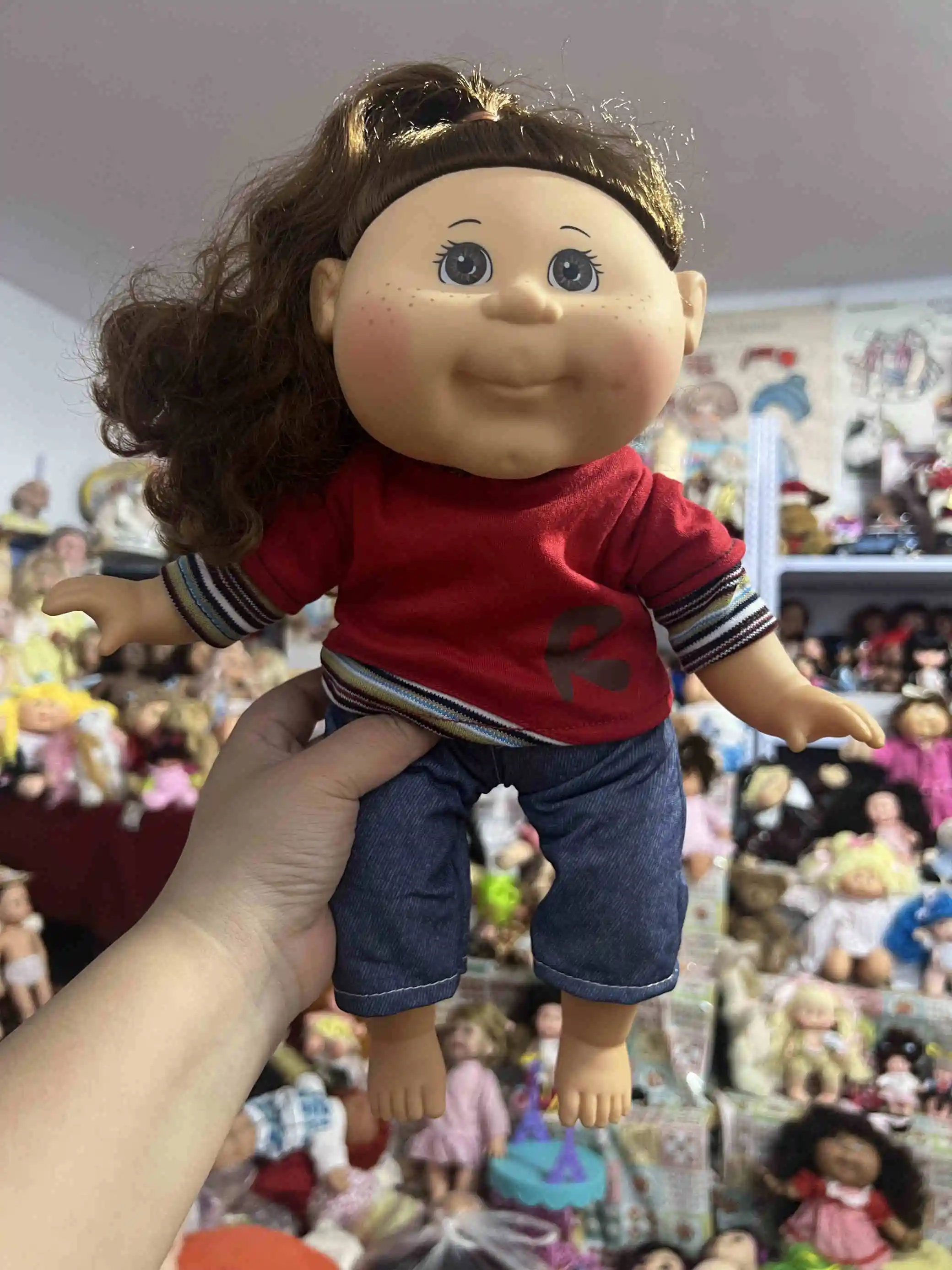 En existencia Muñeca Cabbage Patch original Muñeca de vinilo Linda Muñeca de algodón PP ...
