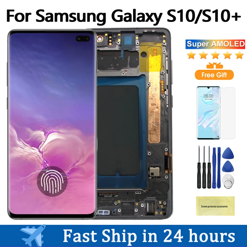 Super-AMOLED-For-Samsung-Galaxy-S10-S10-Puls-LCD-Display-Touch-Screen ...