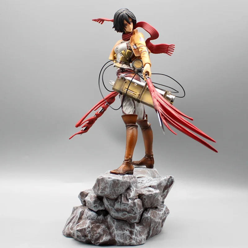 Anime Attack On Titan Mikasa Ackerman Battle Form Figurine Toys Pvc ...