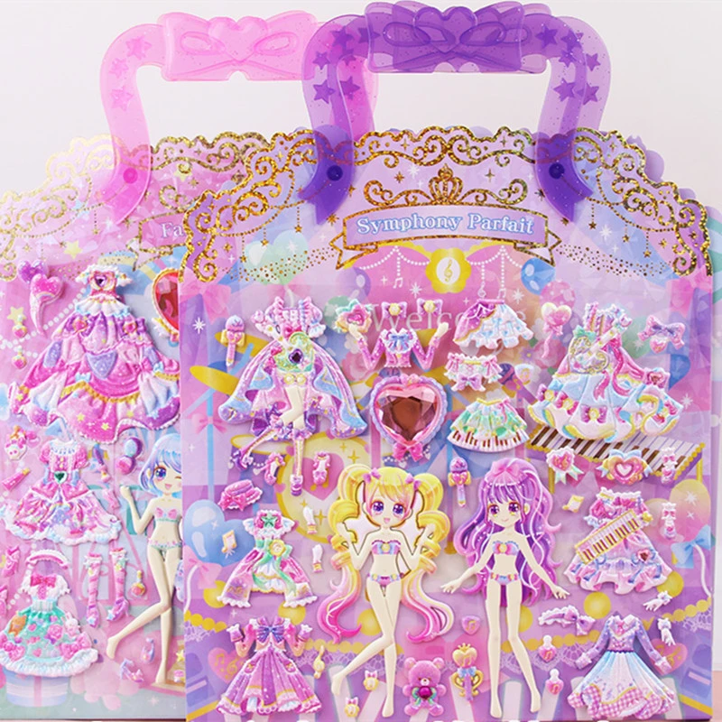 Toys Girls Sticker Doll Dress | Princess Dress Girls Stickers | Doll ...