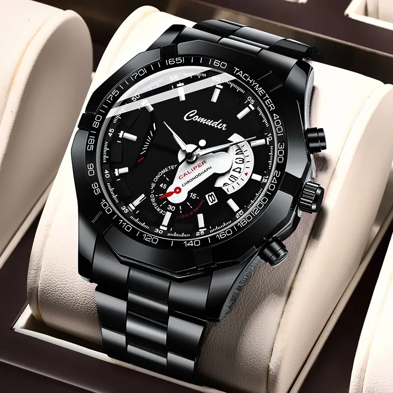 Men Fully Automatic Non Mechanical Watch Luxury Stainless Steel Quartz ...