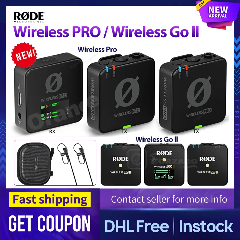 Rode-micr-fono-inal-mbrico-Pro-GO-II-GO2-sistema-de-transmisi-n-para ...