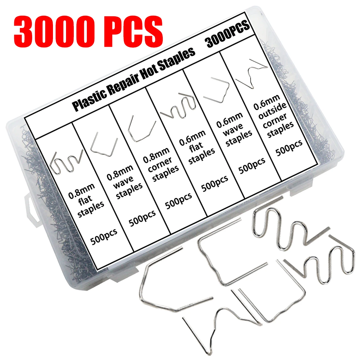 1200-3000pcs-Hot-Stapler-Staples-For-Car-Bumper-Repair-Welding-Machine ...